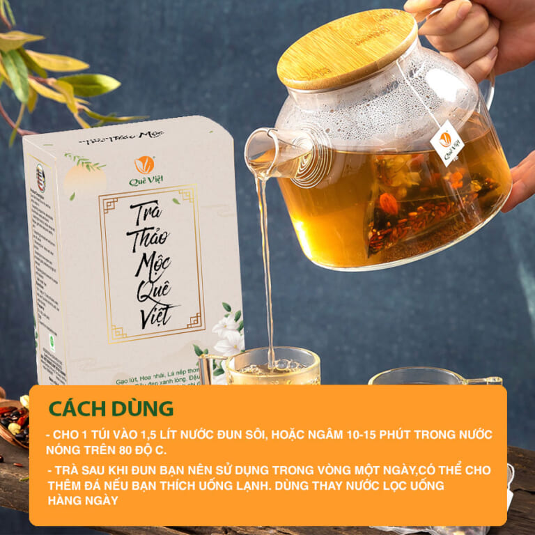 Mua Trà thảo mộc Quê Việt Mát gan, ngủ ngon ở Thủ Đức TPHCM