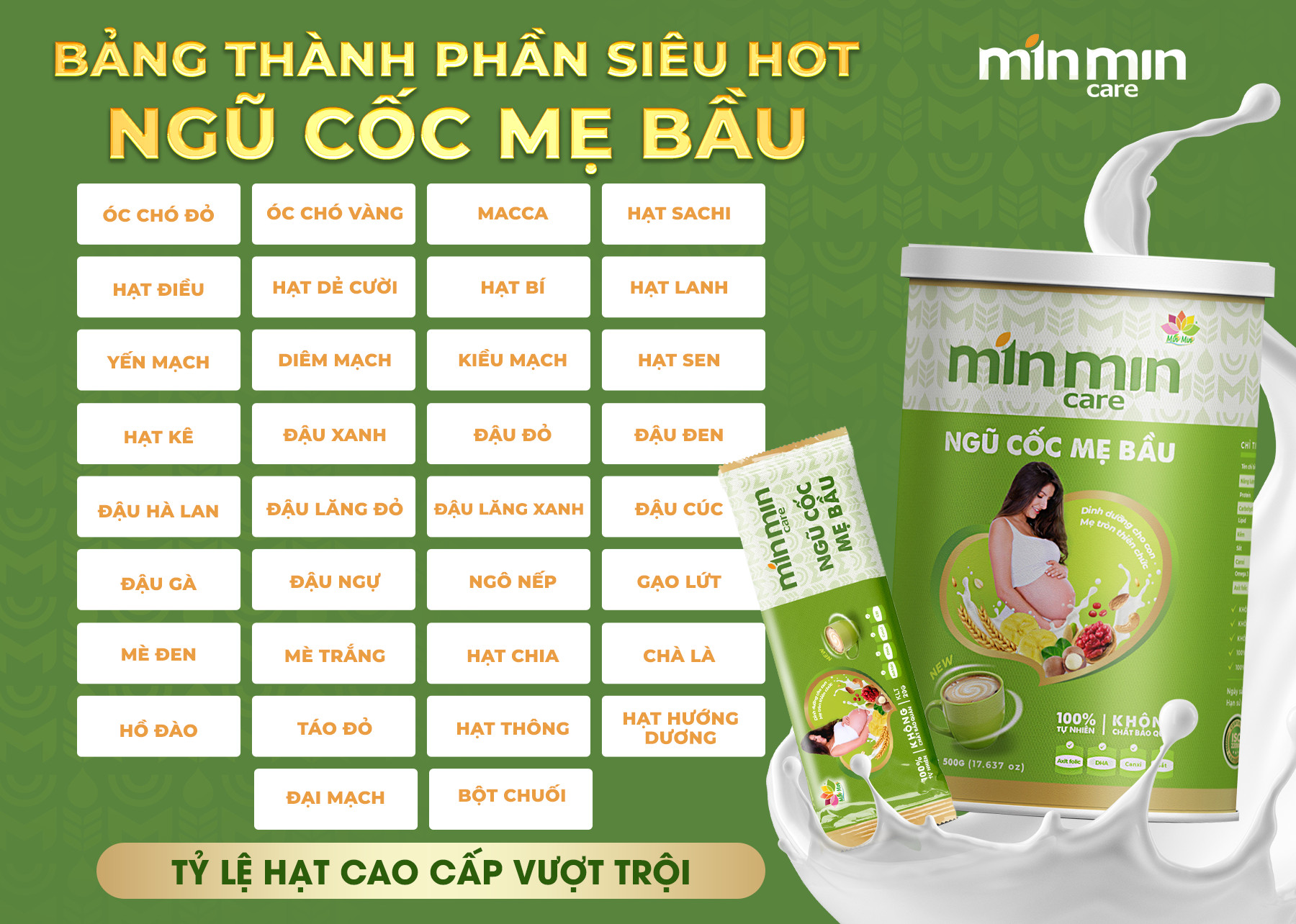 Review Ngũ Cốc Bầu Min Min Care Dinh Dưỡng Tốt Cho Mẹ Bầu.